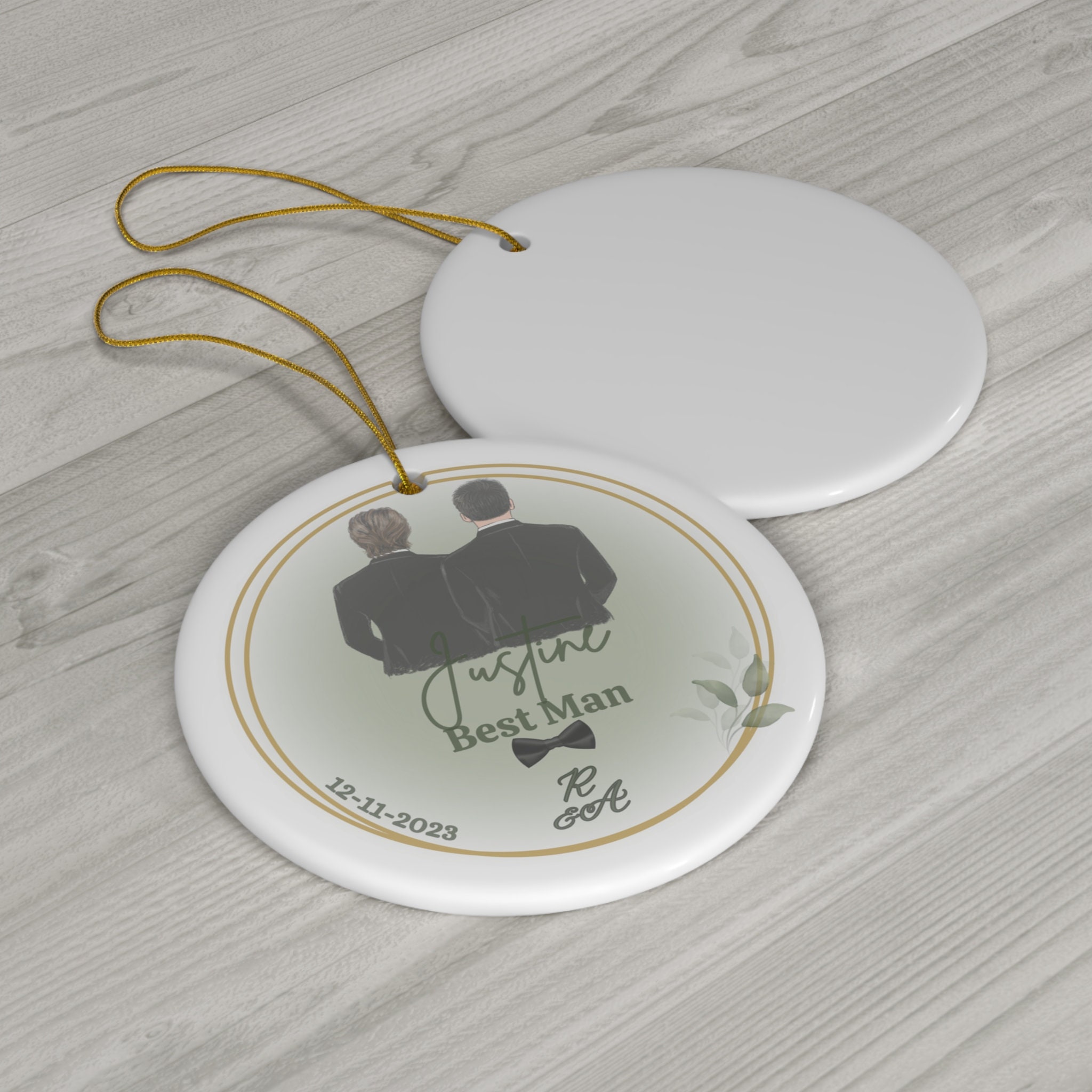 Personalized Best Man Ornament Custom Gift for Best Man Wedding Gift ...