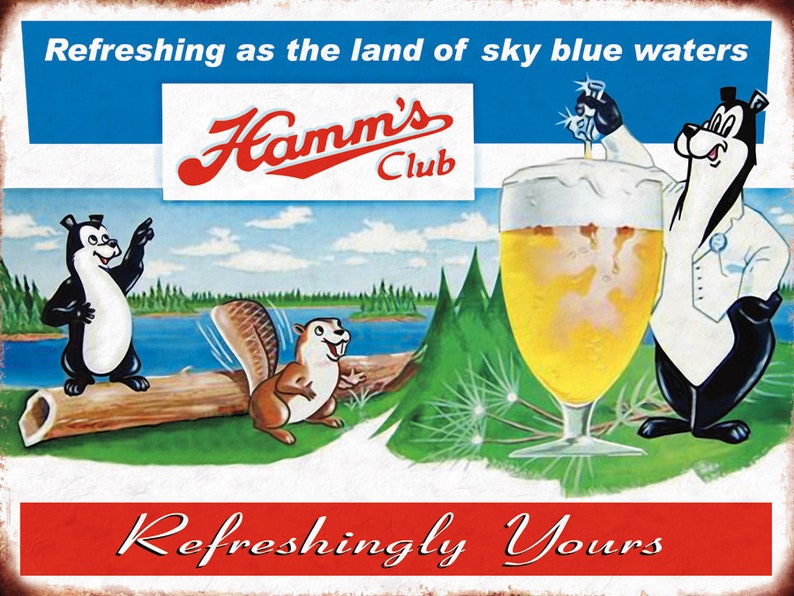 Hamm's Club Beer Retro Tin Sign (A1412) - Etsy