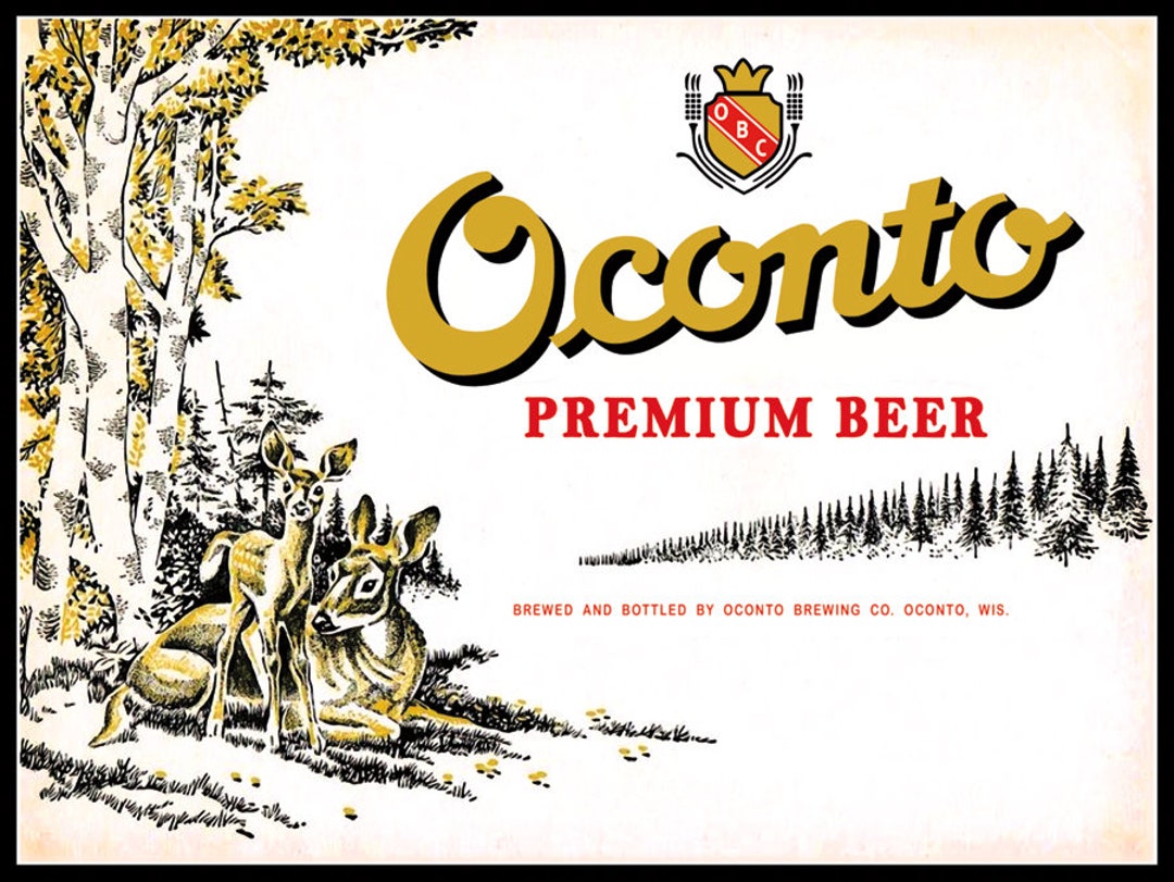 Oconto Beer Tin Sign (A1519) - Etsy
