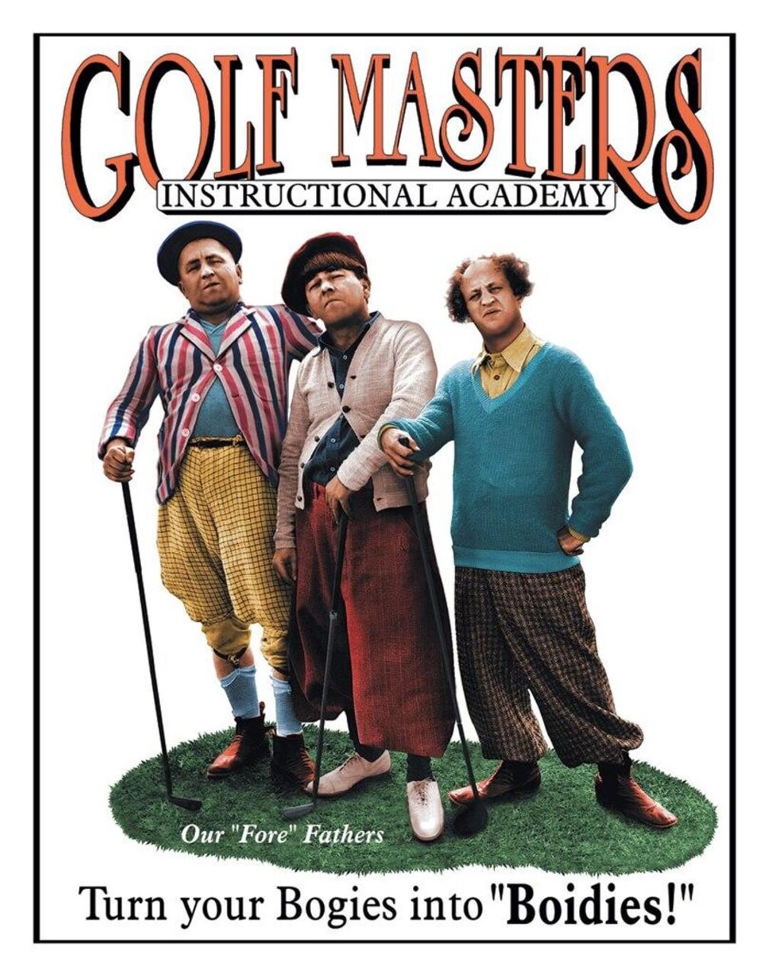 Stooges Golf Masters Tin Sign - Etsy