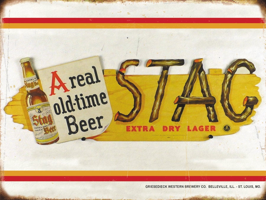 Stag Beer Tin Sign (A1796) - Etsy