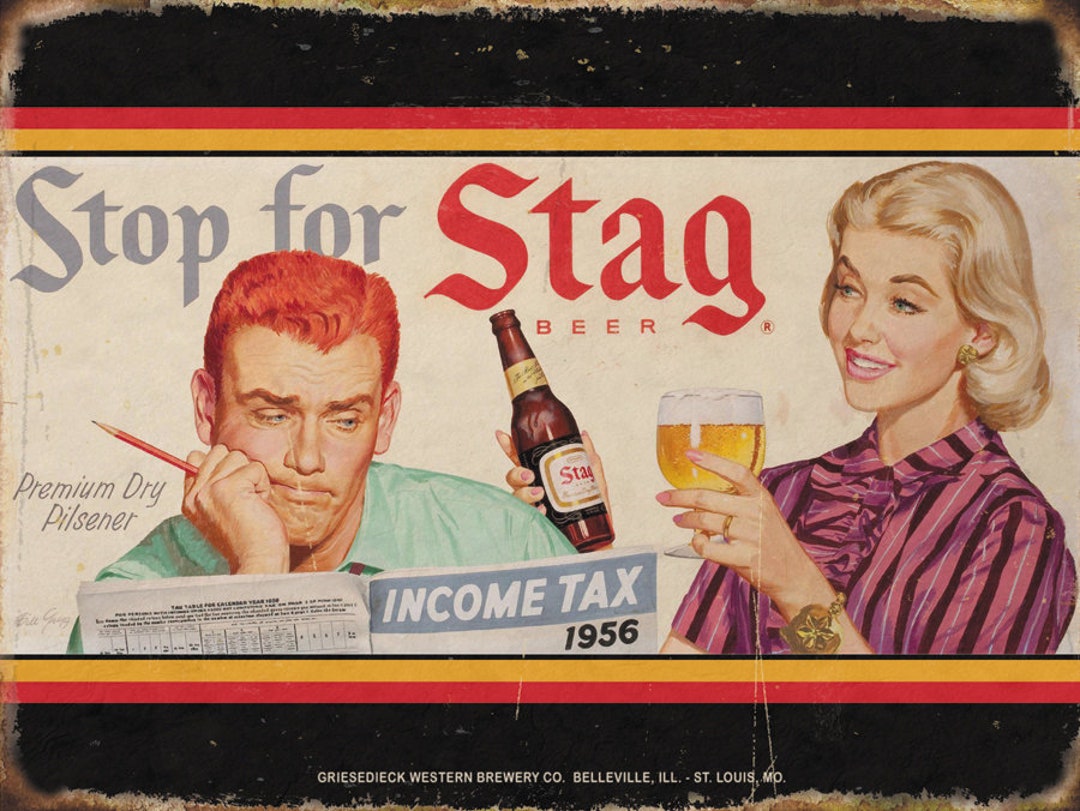 Stag Beer Tin Sign (A1794) - Etsy