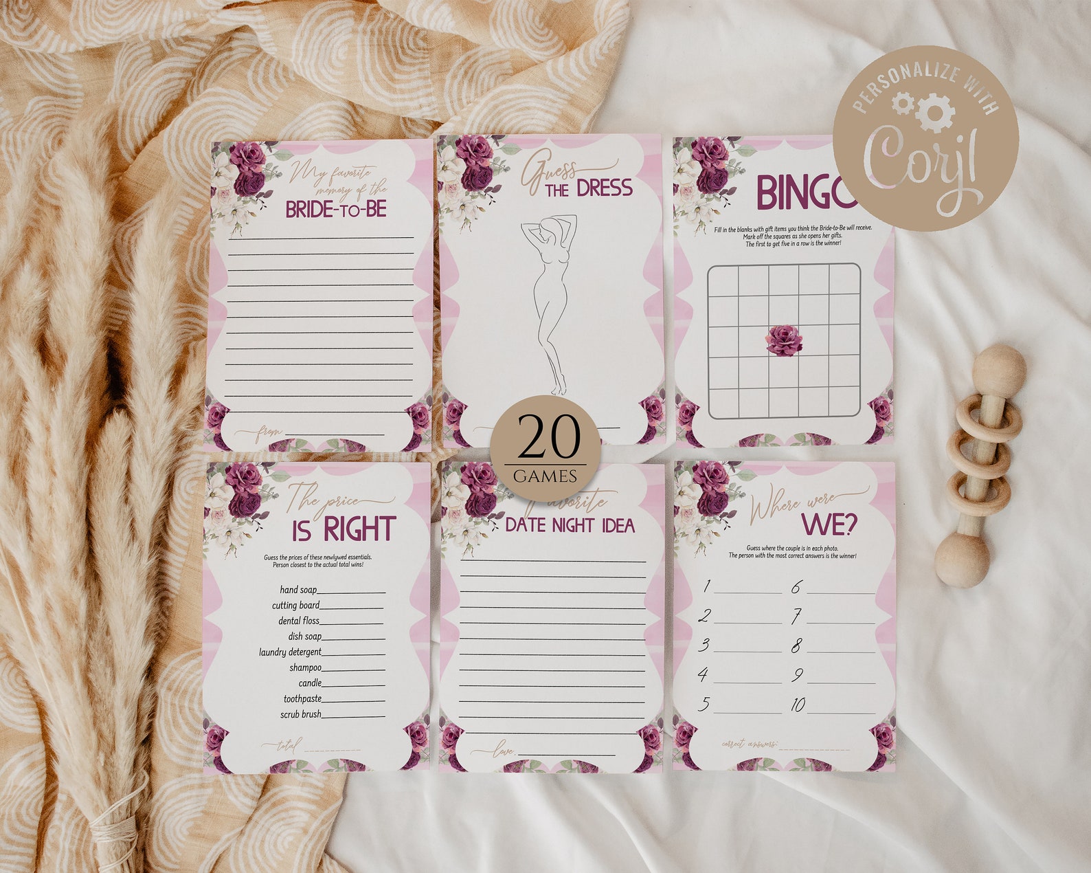 English Spanish Bridal Shower Games, Purple Despedida De Soltera Juegos ...