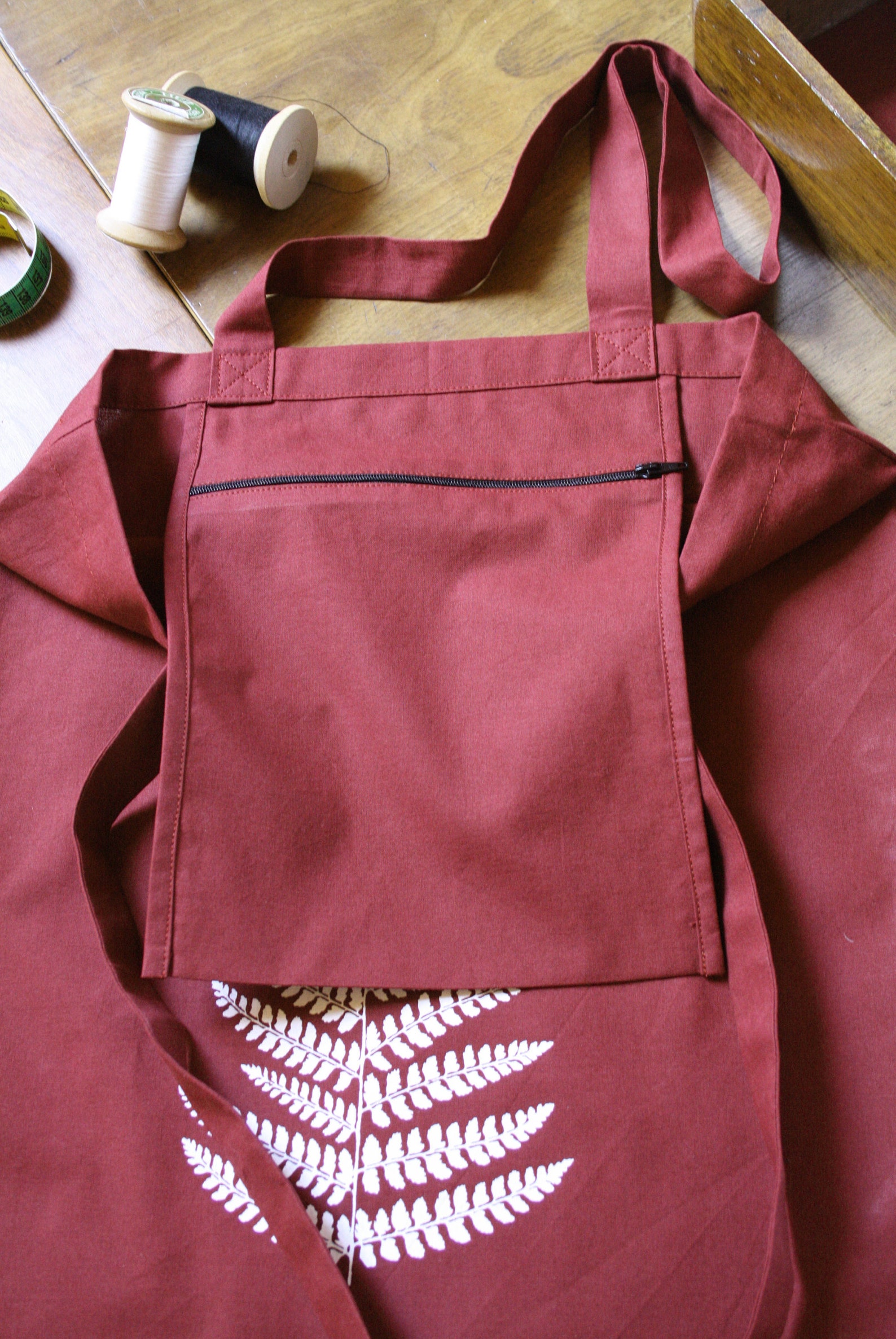 Bag, Red Jute Bag, Inside Pocket With Zipper - Etsy