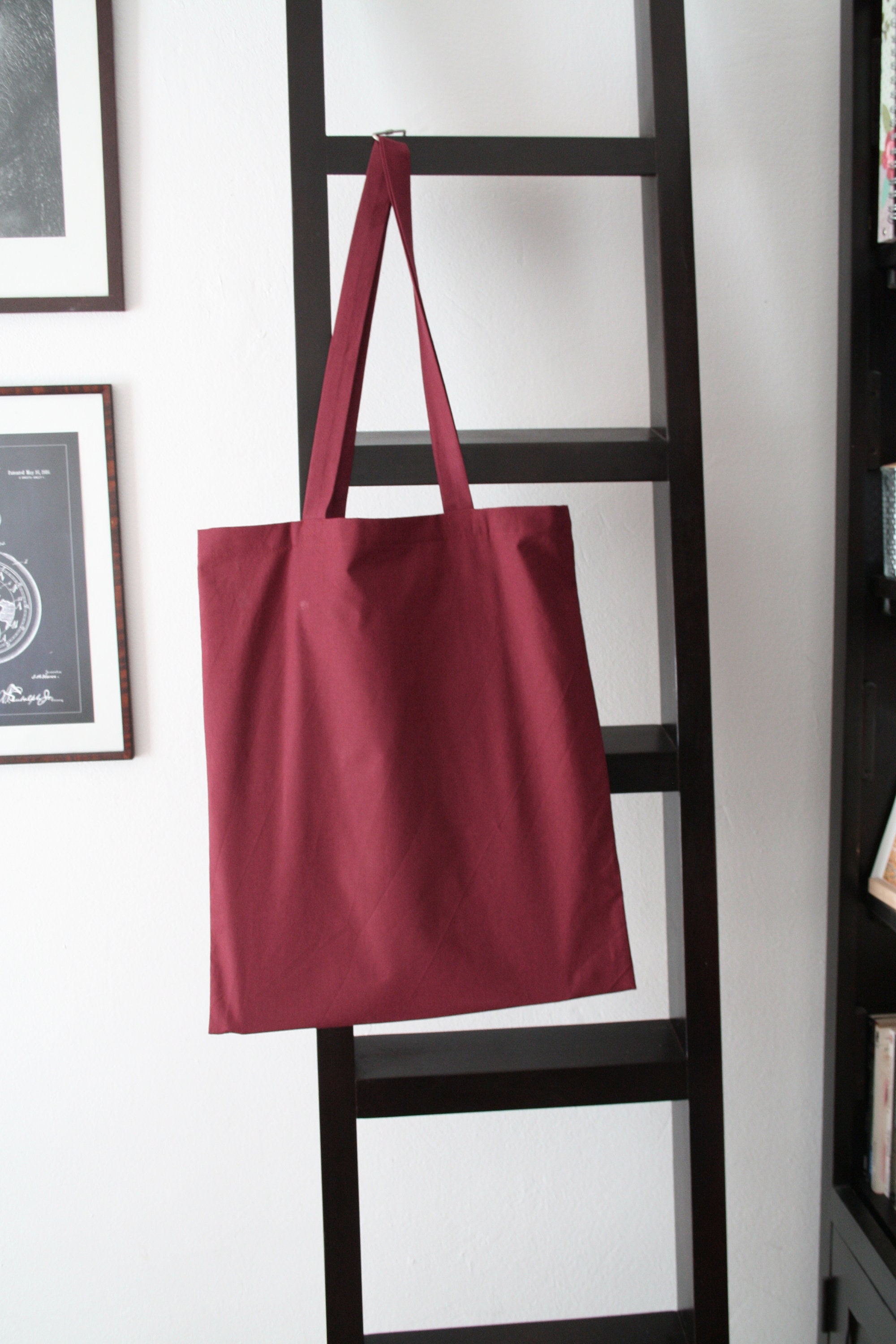 Bag, Red Jute Bag, Inside Pocket With Zipper - Etsy