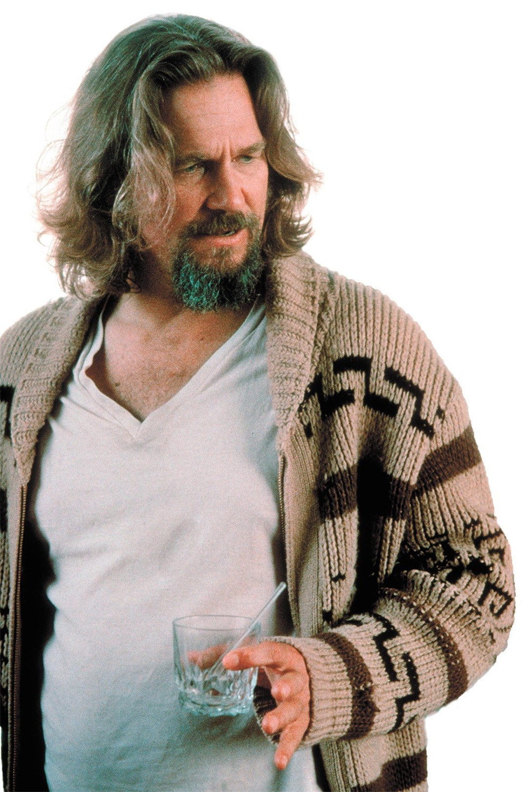 Dude Style Sweater Big Lebowski Cardigan Hand Knit Wool - Etsy