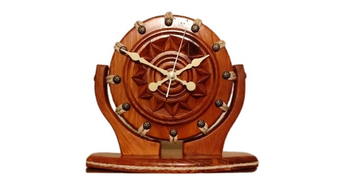Wooden Table Clock, Handmade Clock, Wooden Gift, Gift Clock, Wooden ...