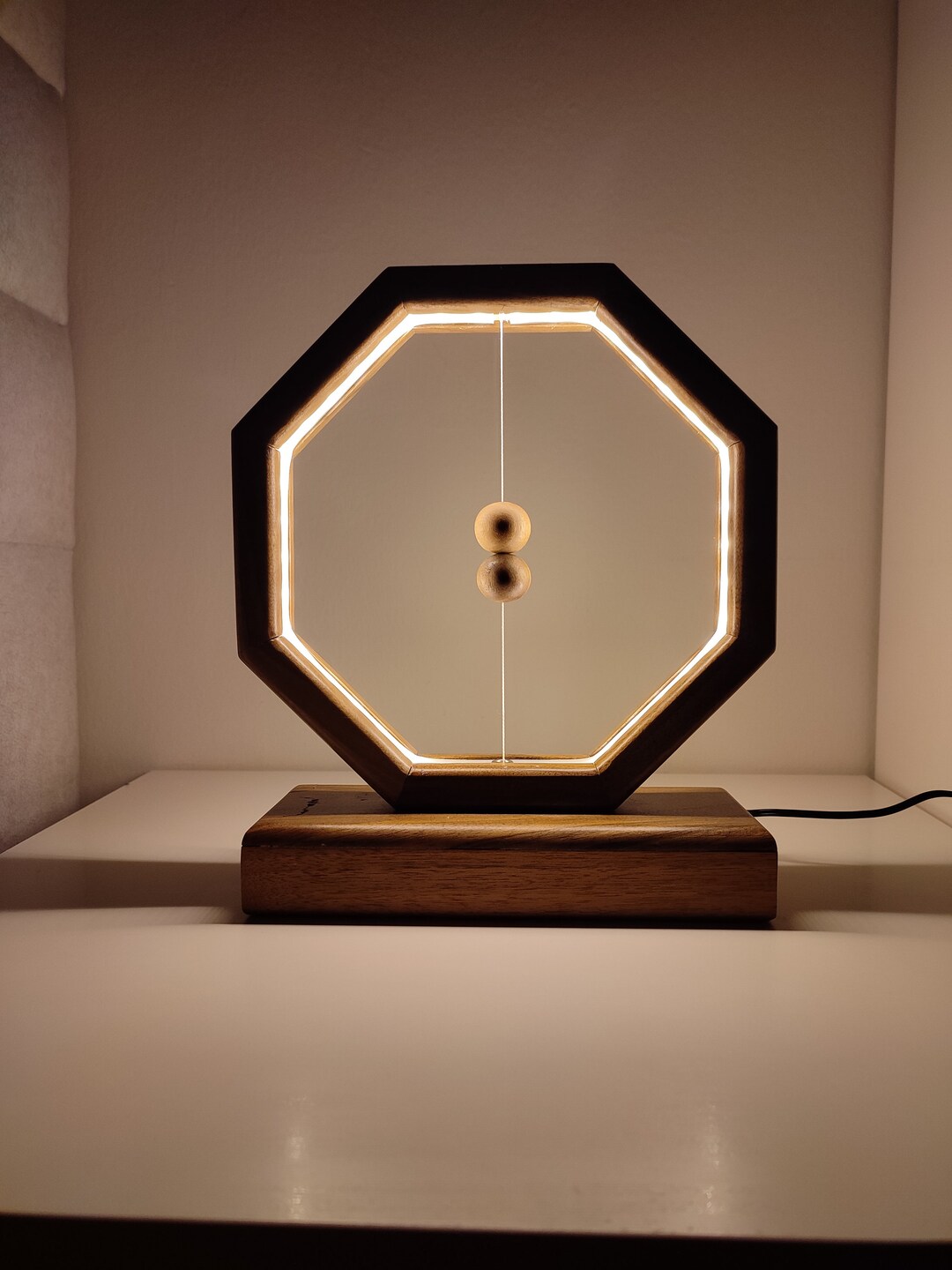 Magnetic Lamp for Bedroom Nightstand,boho Calabash Lampshade for Living ...