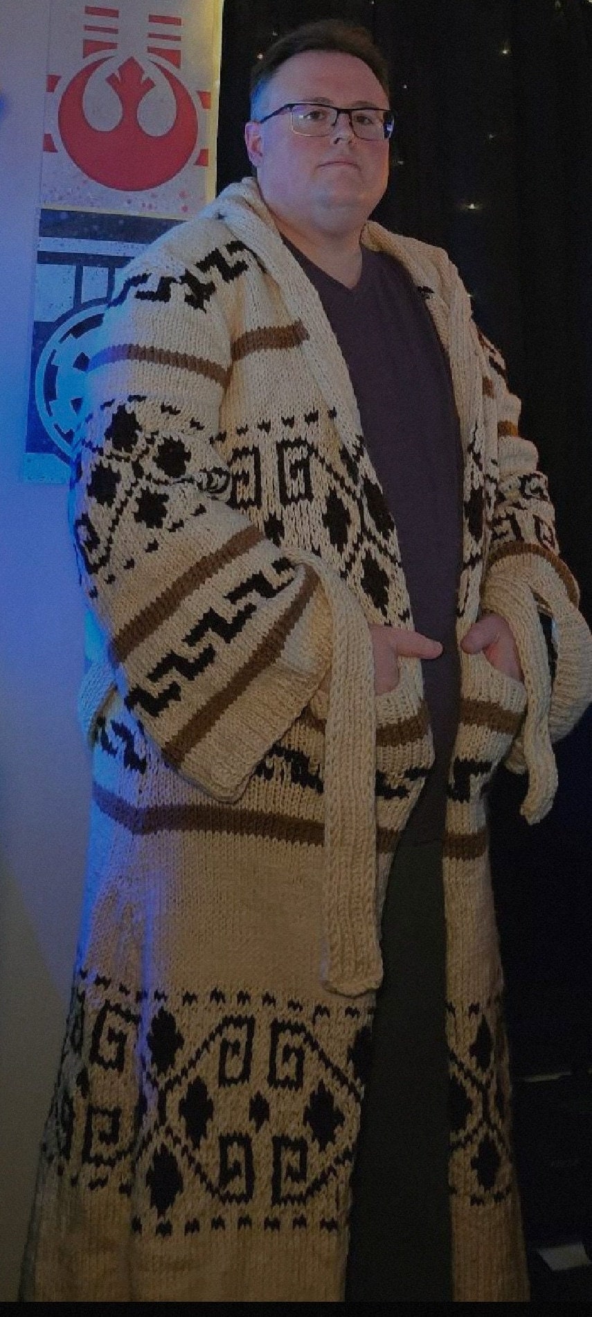 Dude Style Sweater, Big Lebowski Cardigan, Hand Knit Wool Cowichan ...