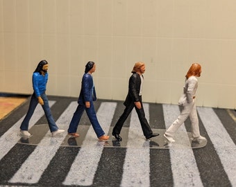 Miniature Figure Set of the Beatles Scale 1/64 or 1/87 for Diecast and ...