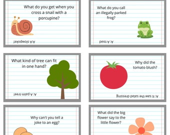 Printable Autumn Kids Lunch Box Jokes-printable Fall Lunch Box Jokes ...
