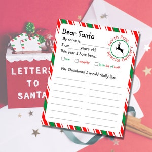 Printable Christmas List- Printable Santa List- Printable Christmas ...
