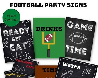 Chalk Football Party Sign Printables WATER BREAK (Download Now) - Etsy