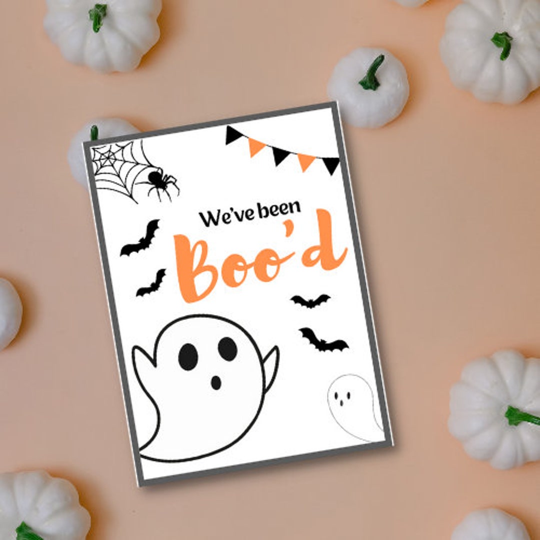 You've Been Boo'd Printable-halloween-boo Card- Trick or Treat-we've ...