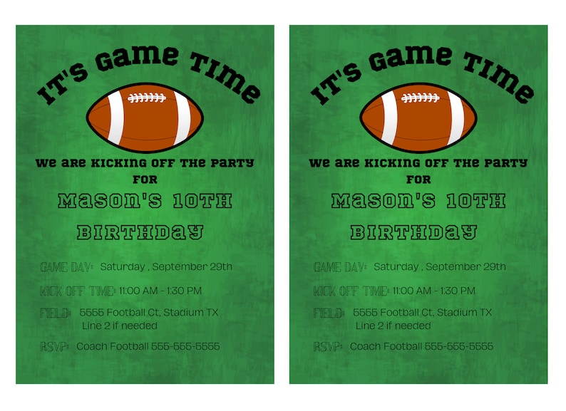 Football Birthday Party Invitation, Super Bowl Party Invitation, It's ...