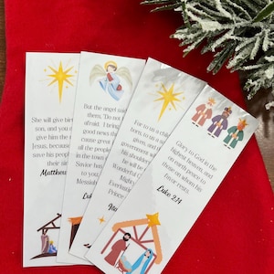 Christmas Bible Verse Bookmark, Bookmarks, Gifts for Book Lover, Gift ...