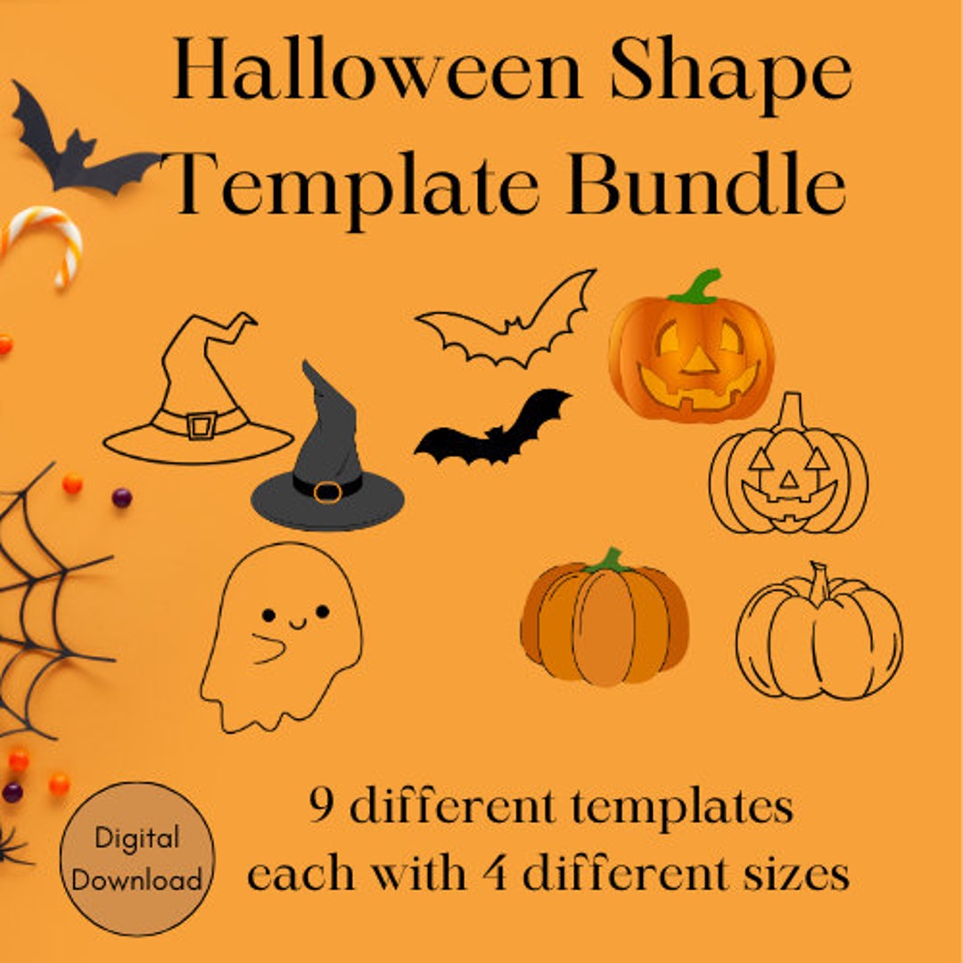 Halloween Form Vorlagen Bundle, Halloween Dekor Bundle, Halloween ...