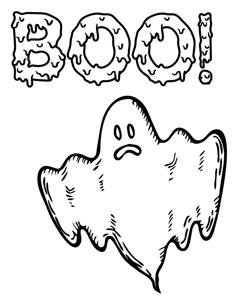 Printable Halloween Coloring Pages-kids Coloring Pages-digital Download ...