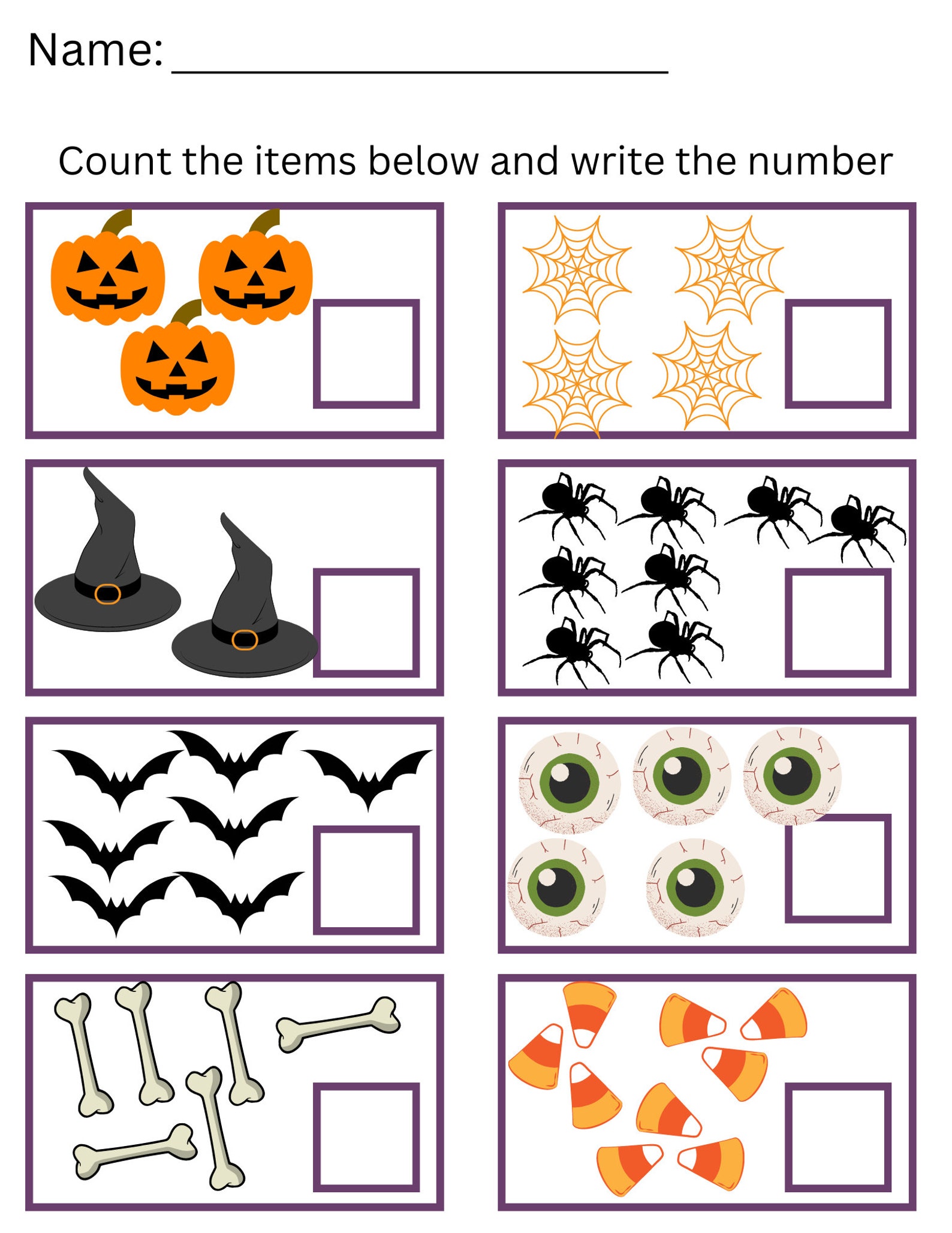 Printable Halloween Worksheets Bundle-homeschool-school-preschool ...