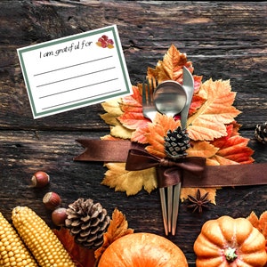 Printable Gratitude Cards- Thanksgiving- Printable Thanksgiving ...