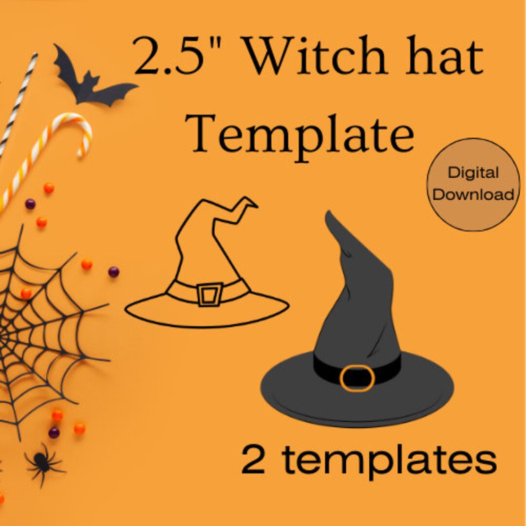2.5 Inch Witch's Hat Template, Shape Template, Halloween Witch Hat, Diy ...