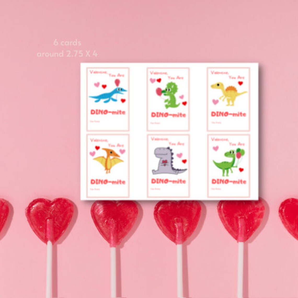 Printable Dinosaur Valentines Cards for Kids, Dinosaur Printable ...