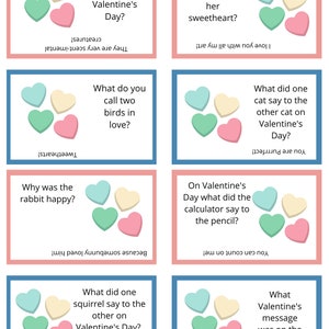 Printable Valentine's Kids Lunch Box Jokes-printable School Notes-kids ...