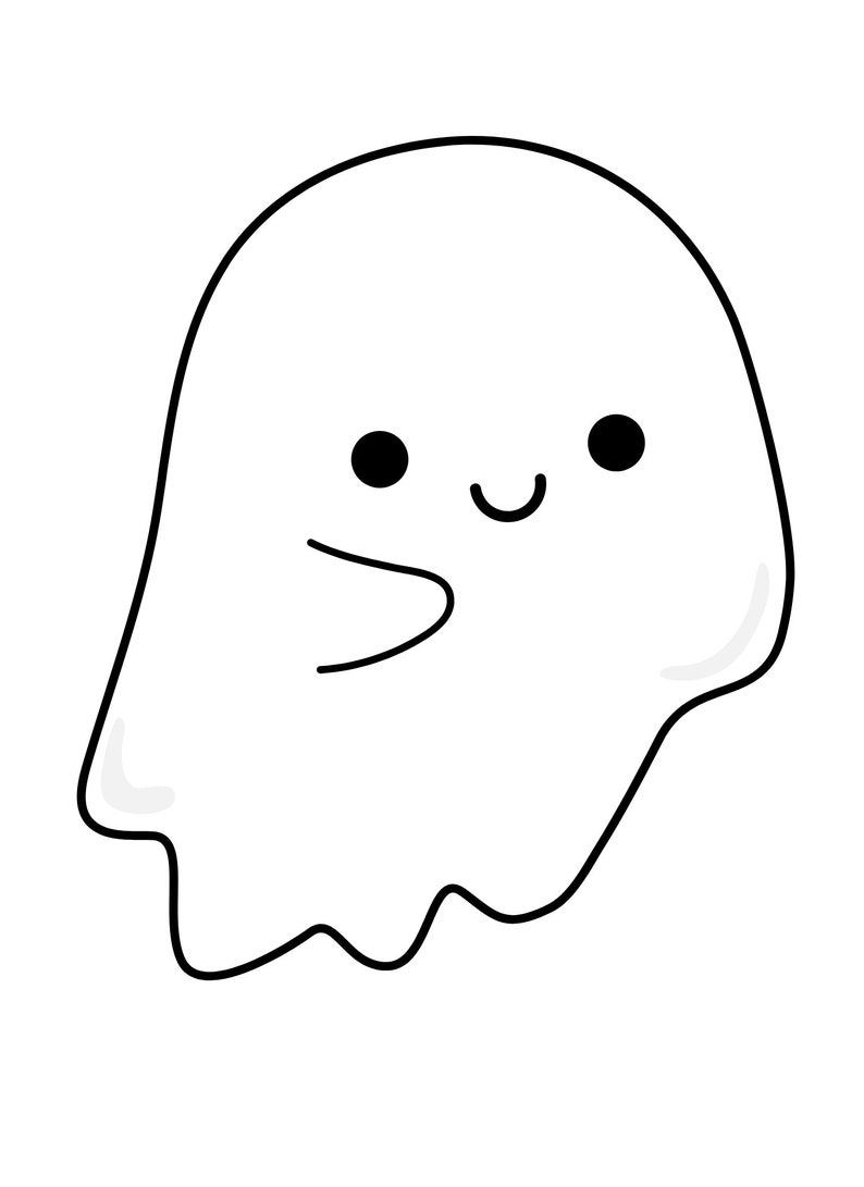 8 Inch Ghost Template, Shape Template, Cute Ghost, Diy Decor, Classroom ...