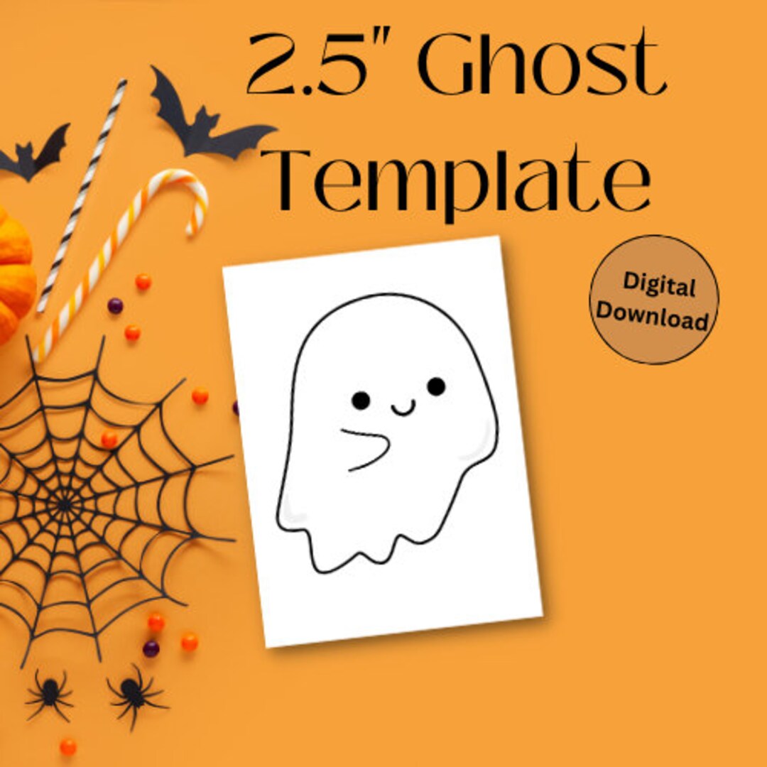 2.5 Inch Ghost Template, Shape Template, Cute Ghost, Diy Decor ...