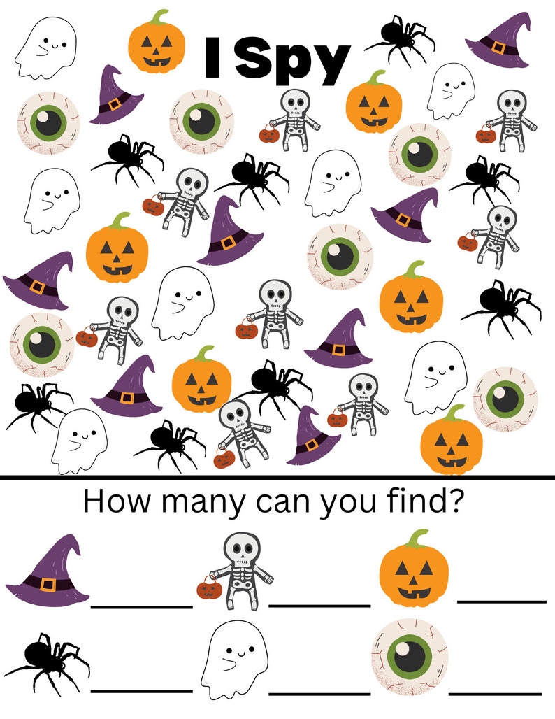 Printable Halloween Worksheets Bundle-homeschool-school-preschool ...