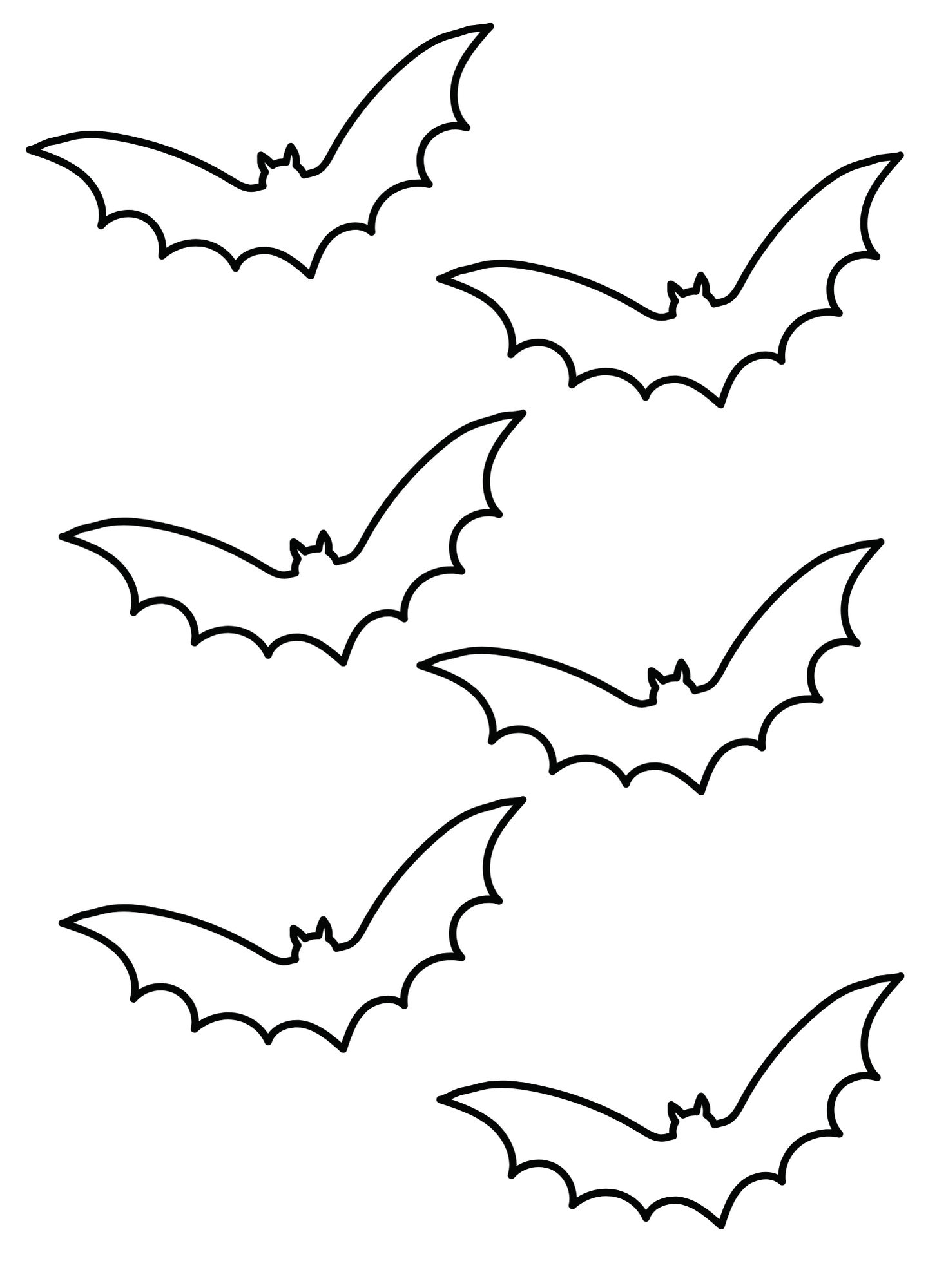 4 Inch Bat Template, Shape Template, Halloween Bat, Diy Decor ...