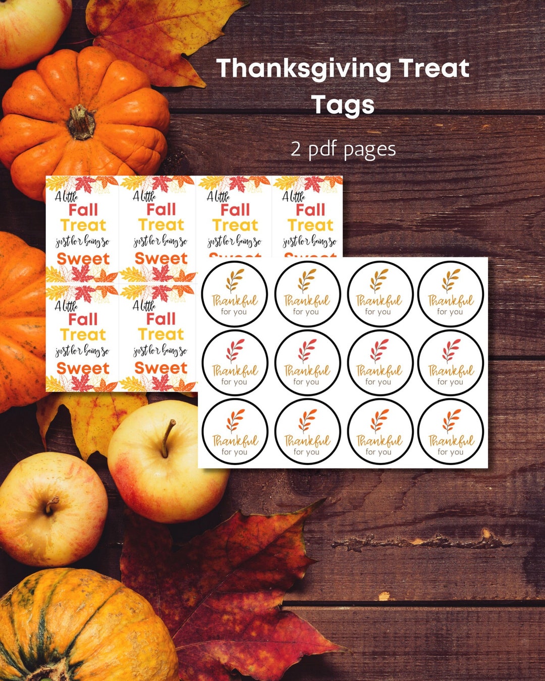 Printable Thanksgiving- Printable Thanksgiving Treat Tags- Printable ...