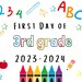 Printable First Day and Last Day of Third Grade Sign, Back to School ...