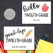 Printable First Day & Last Day of Twelfth Grade Sign, Back to School ...