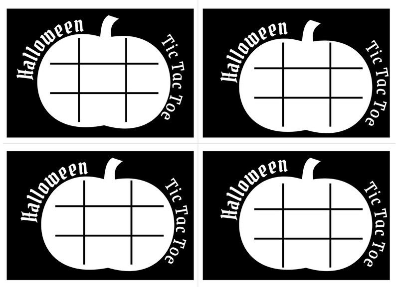 Printable Halloween Tic Tac Toe-instant Download Kids Game-halloween ...