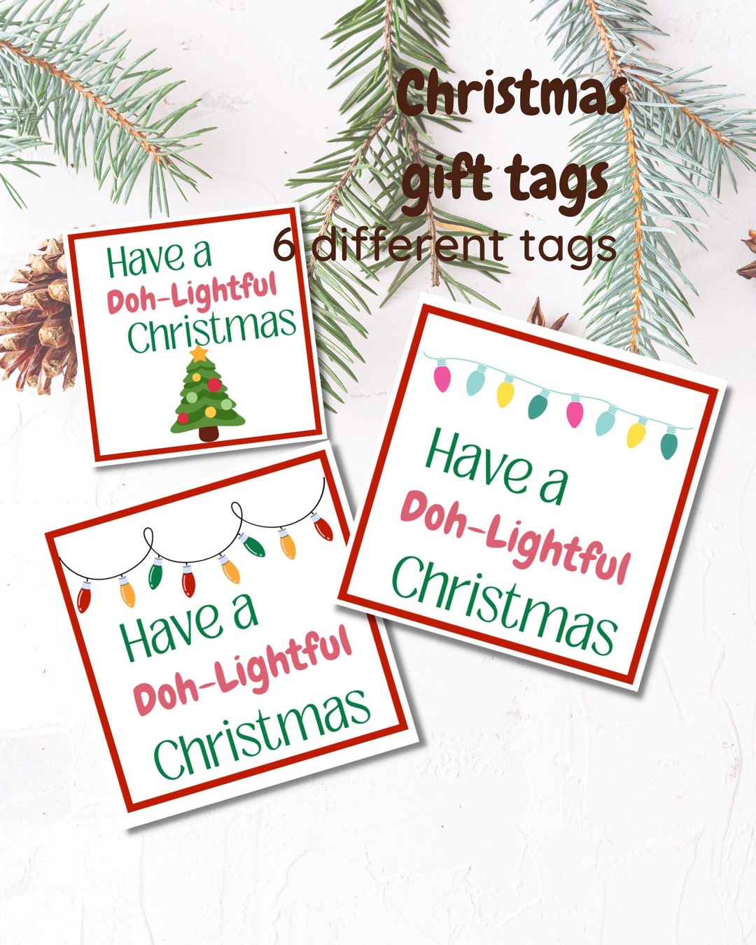 Doh-lightful Christmas Gift Tag Printable- Printable Gift Tag ...