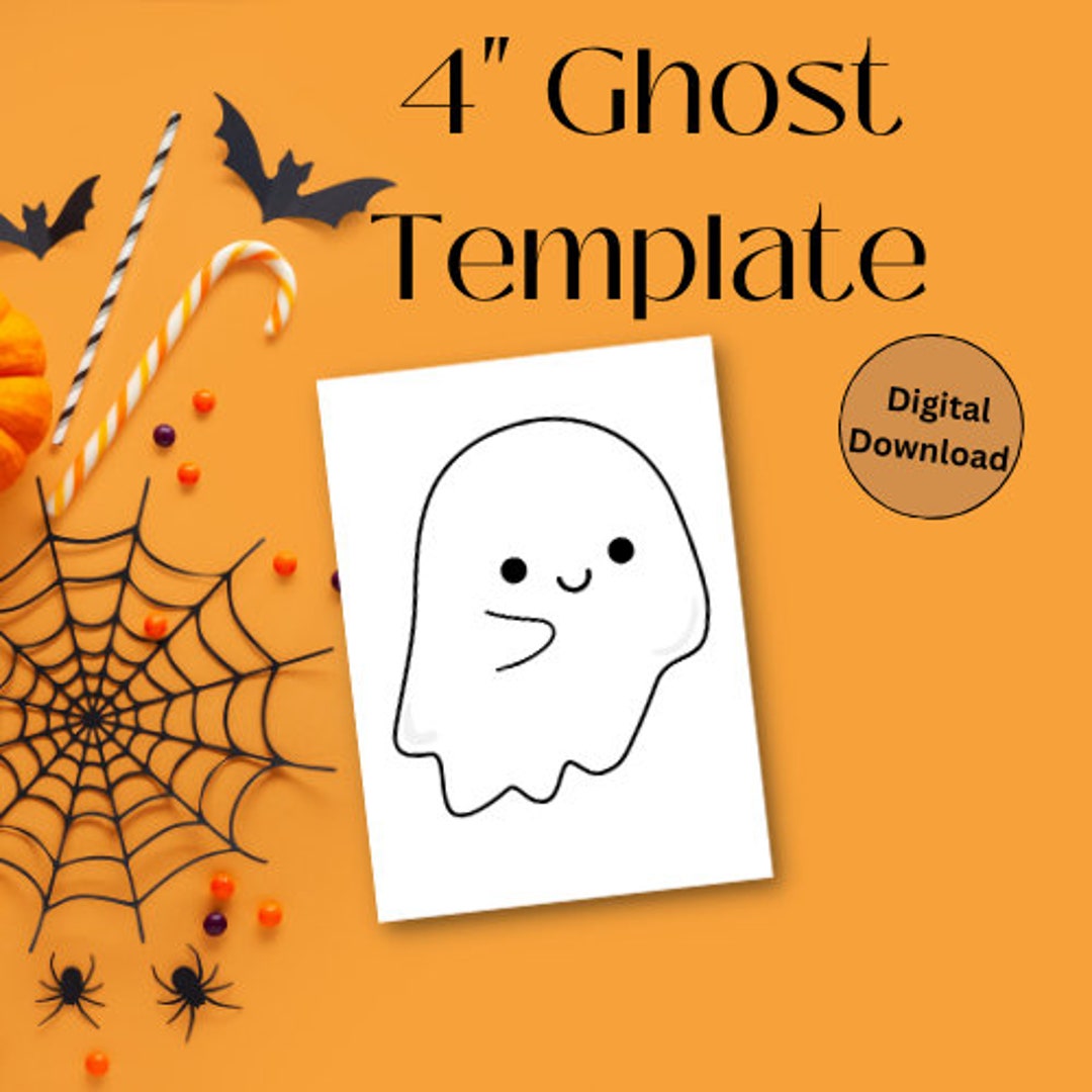 4 Inch Ghost Template, Shape Template, Cute Ghost, Diy Decor, Classroom ...