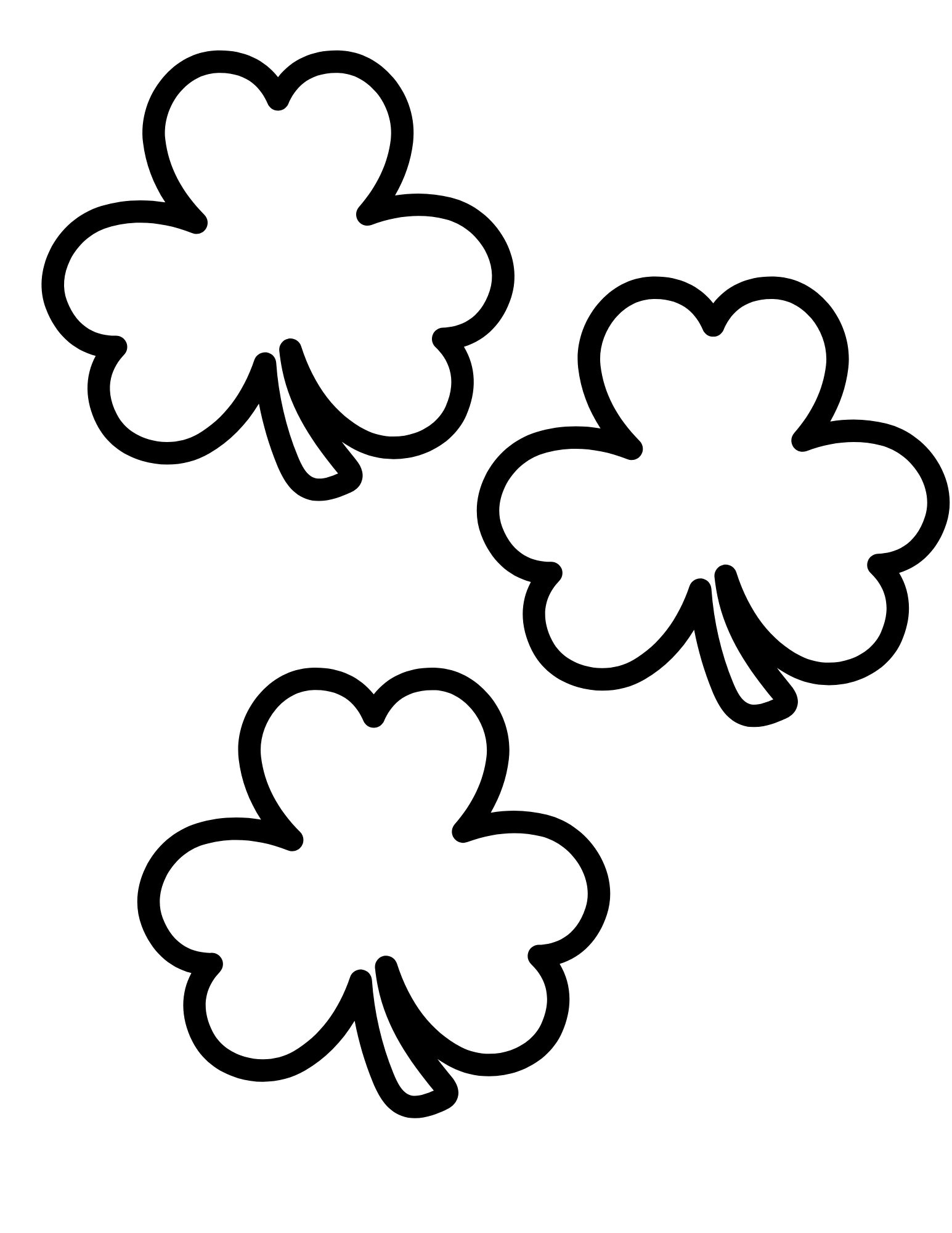4 Inch Four Leaf Clover Template, Template, St Patricks Day, Diy Decor ...