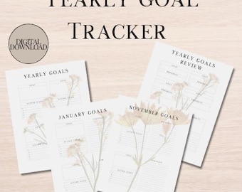 2025 Printable Goal Planner | Yearly Goal Tracker - Etsy