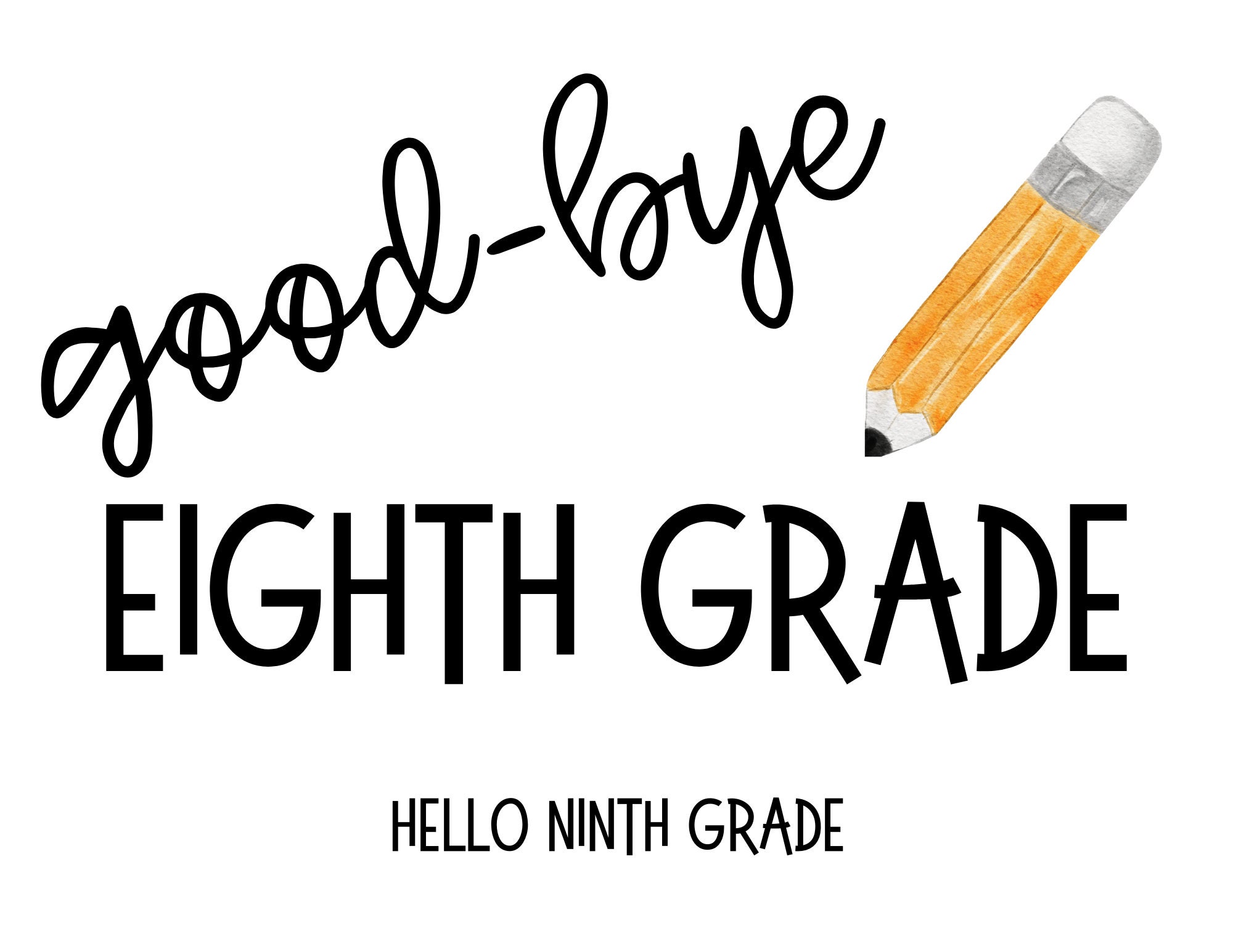 Printable First Day and Last Day of Eighth Grade Sign, Back to School ...