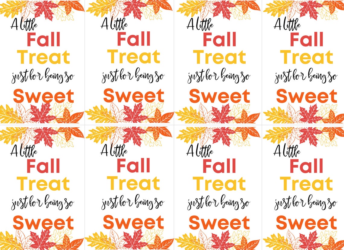 Printable Thanksgiving- Printable Thanksgiving Treat Tags- Printable ...
