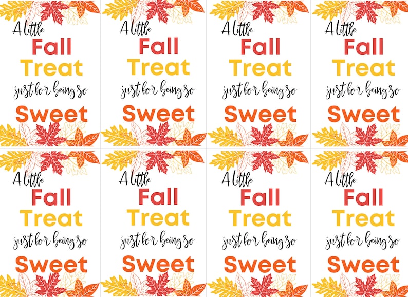 Printable Thanksgiving- Printable Thanksgiving Treat Tags- Printable ...
