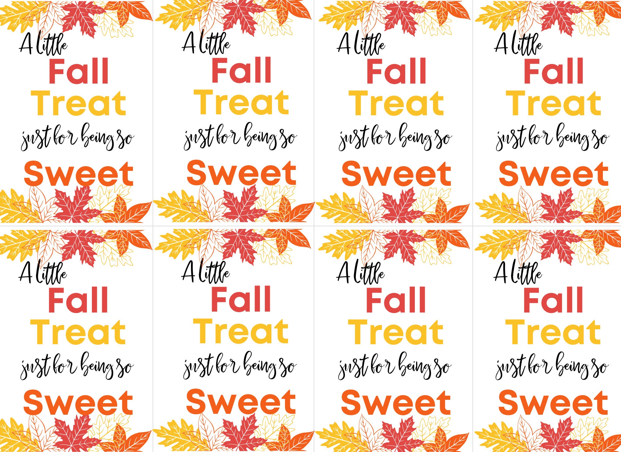 Printable Thanksgiving- Printable Thanksgiving Treat Tags- Printable ...