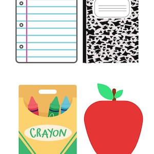 School Supply Template, Back to School Decor, Banner Template ...