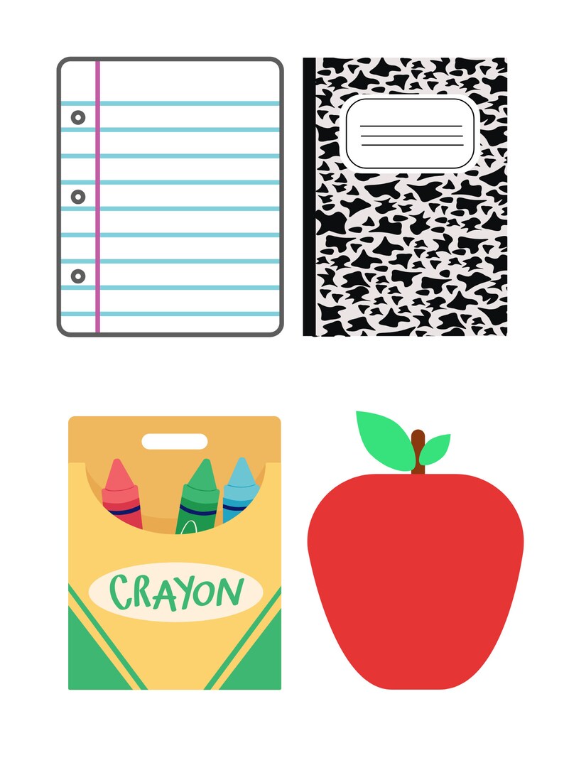 School Supply Template, Back to School Decor, Banner Template ...