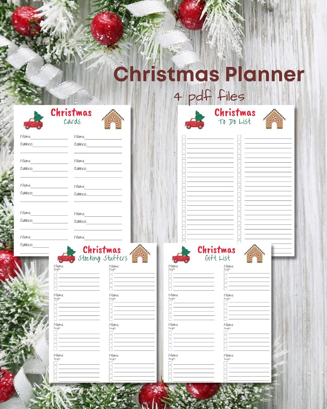 Printable Christmas Planner- Simple Planner- Christmas Printable ...