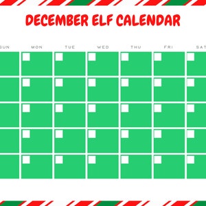Christmas Elf Activity Planner, Elf Printable Planner, December ...
