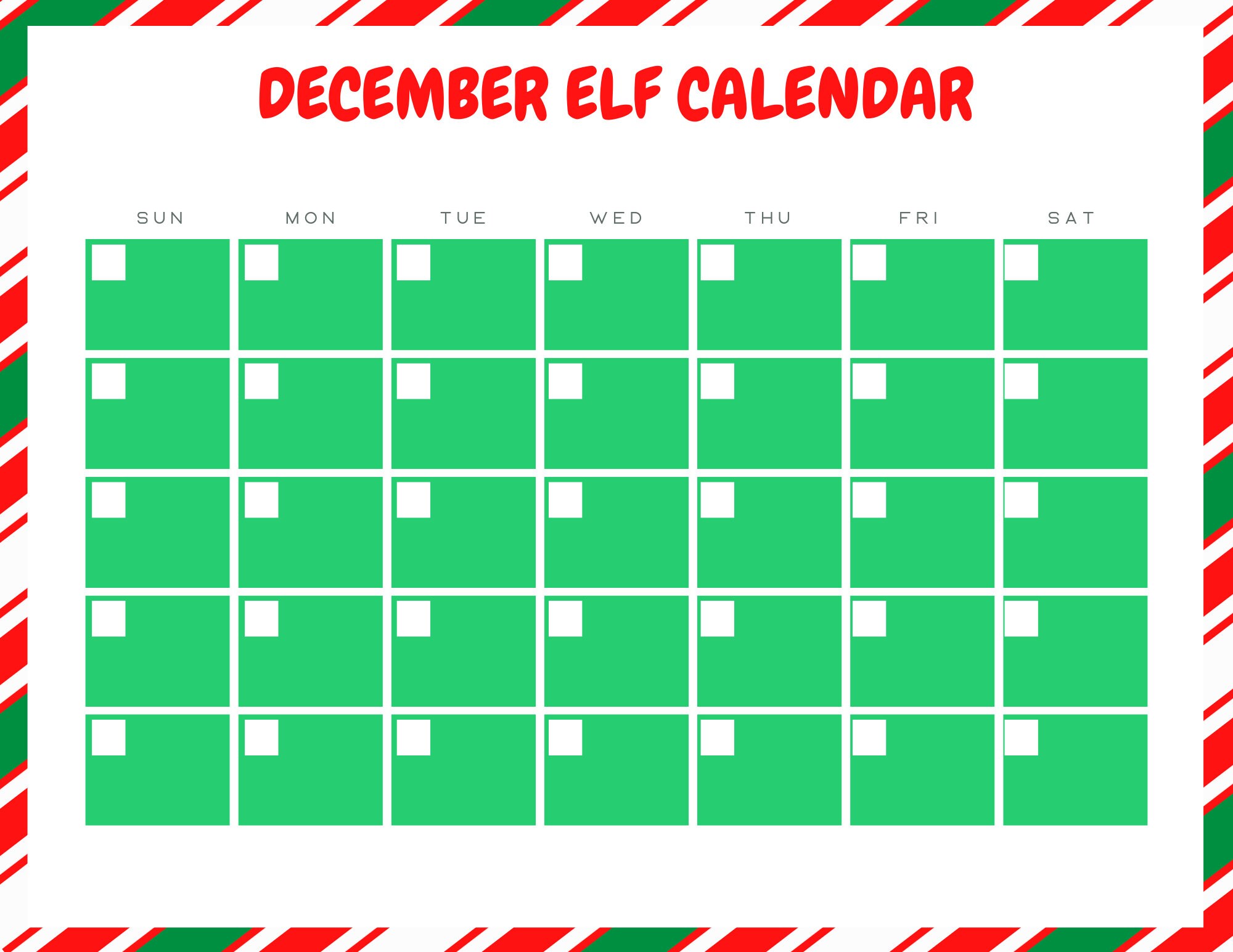 Christmas Elf Activity Planner, Elf Printable Planner, December ...