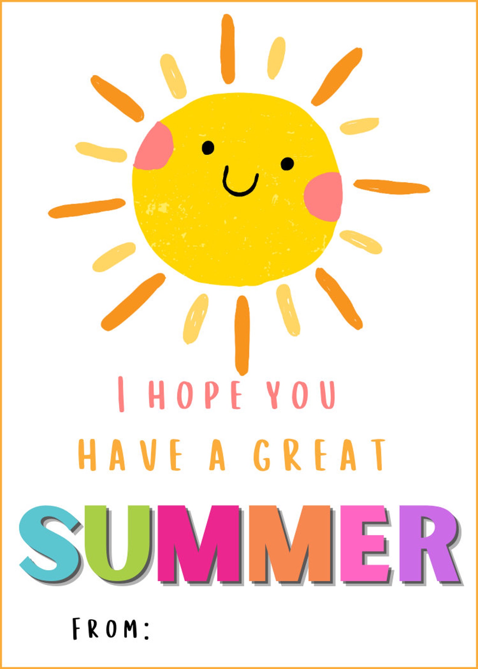 Printable End of School Year Tag, Thank You, End of School Appreciation ...