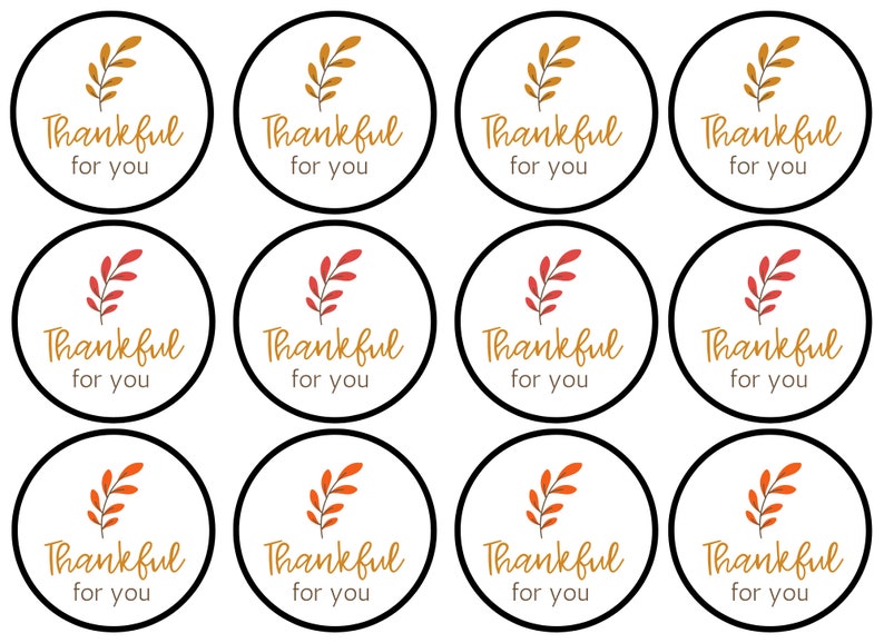 Printable Thanksgiving- Printable Thanksgiving Treat Tags- Printable ...